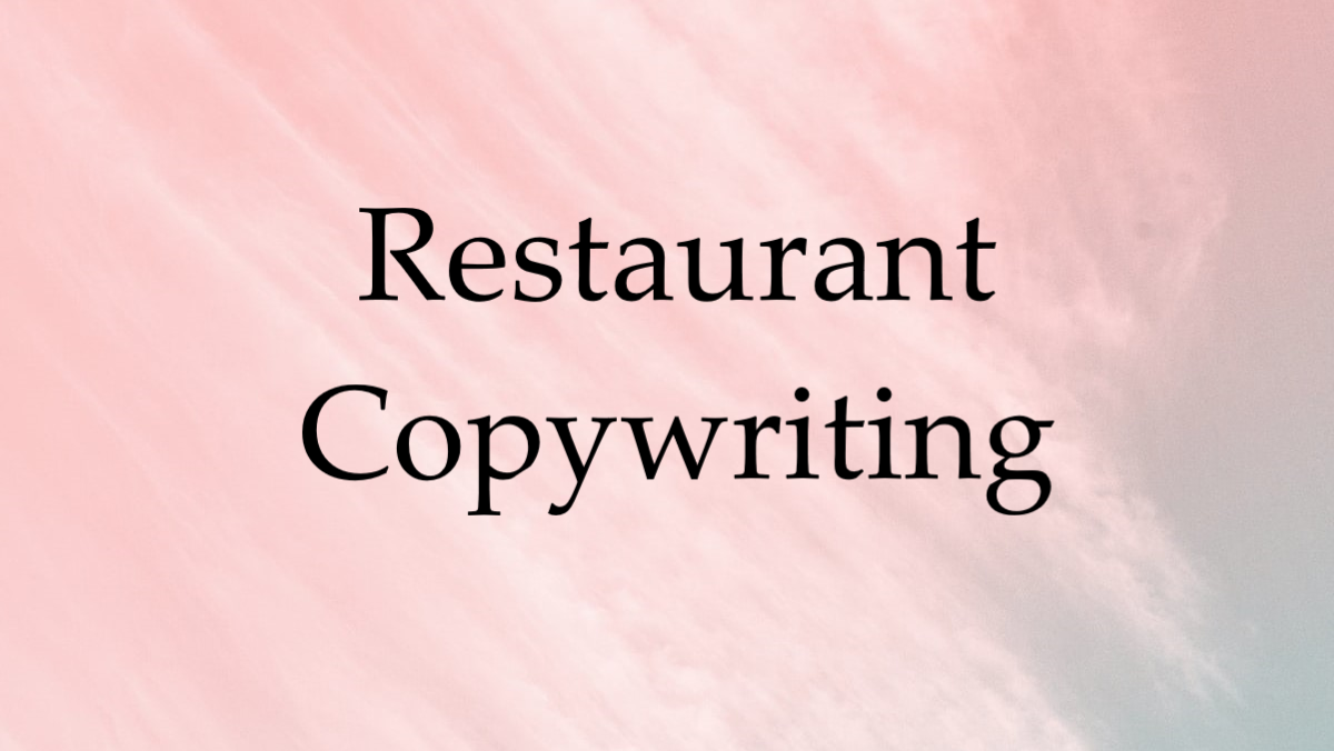 Restaurant Copywriting – The Write Copywriter